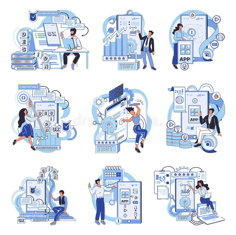 Application Testing Metaphor. Vector. App Test, Necessary Drill To ...