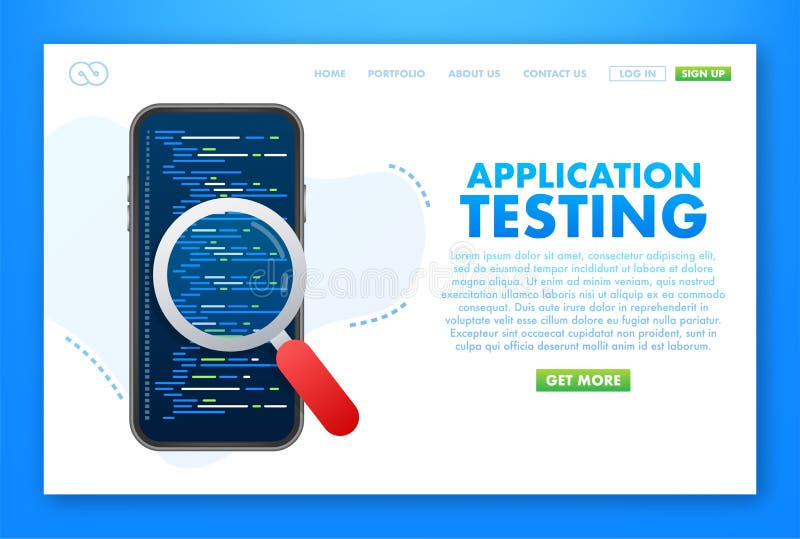 Application Testing Testing Software Development Vector Stock