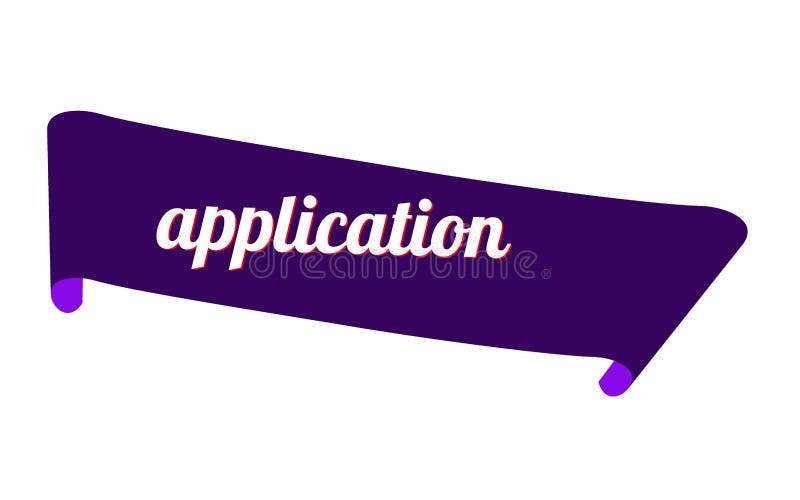 Application text banner. stock vector. Illustration of blank - 140027584
