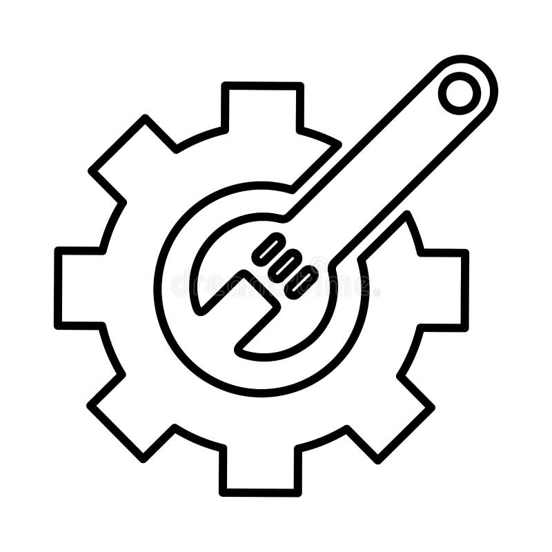 Application Tools, Setting Outline Icon. Line Vector Design. Stock ...