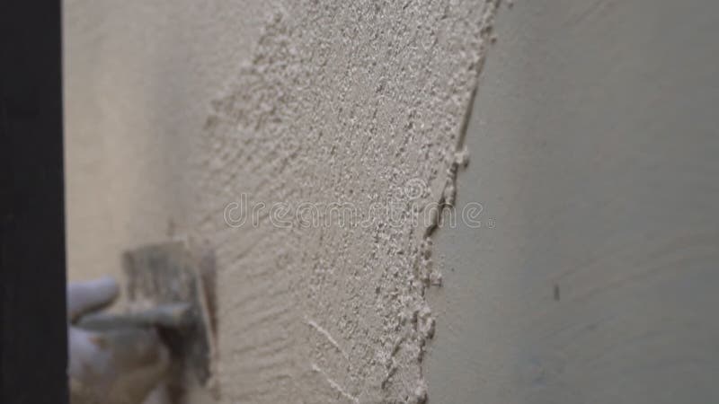 Application of Facade Plaster Stock Video - Video of light, material ...