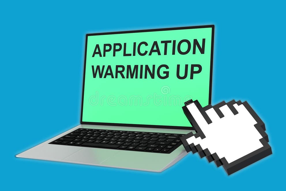 Application Warming Up Concept Stock Illustration - Illustration of ...