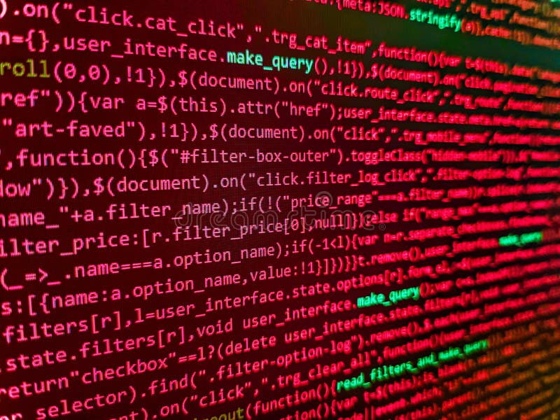 Application Web Source Code On Monitor Programming Source Code Abstract Screen Of Software 9899