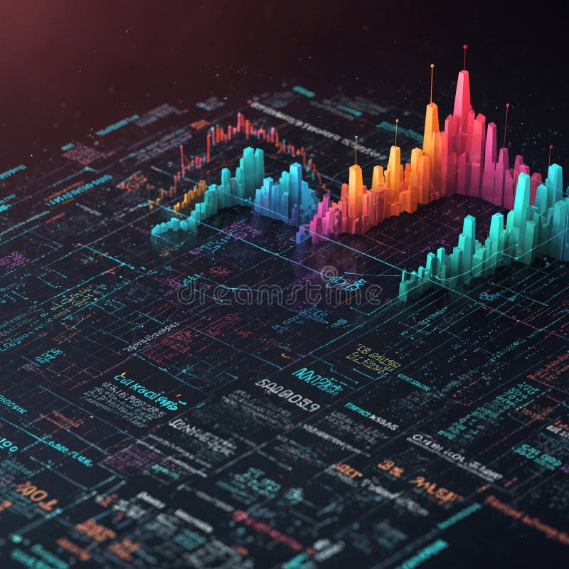 Application Of Website With Business Graph And Analytics Data On Isometric Business Website