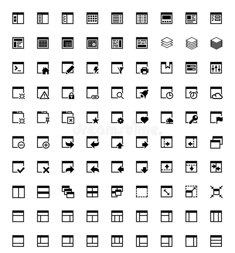 Application Window Icons stock vector. Illustration of favorites - 36635989