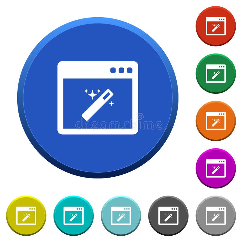 Application Wizard Beveled Buttons Stock Vector - Illustration of ...