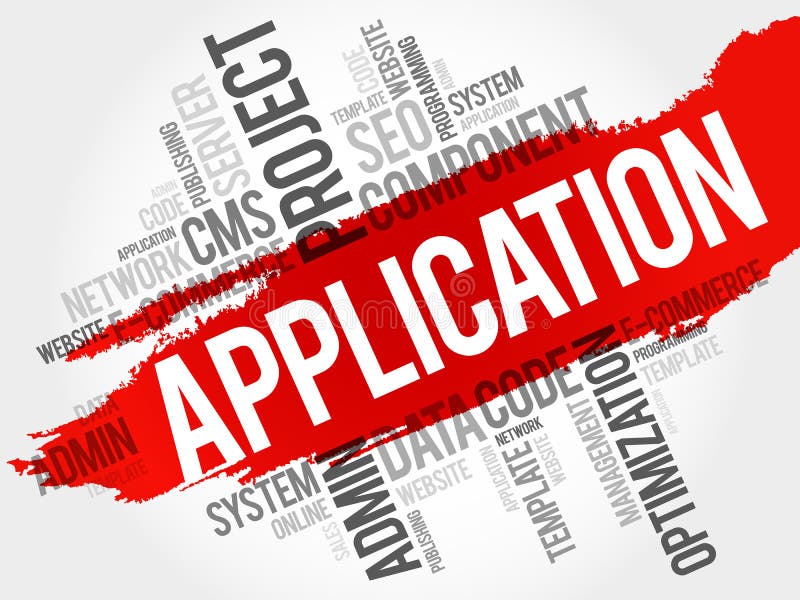 Application word cloud stock illustration. Illustration of business ...