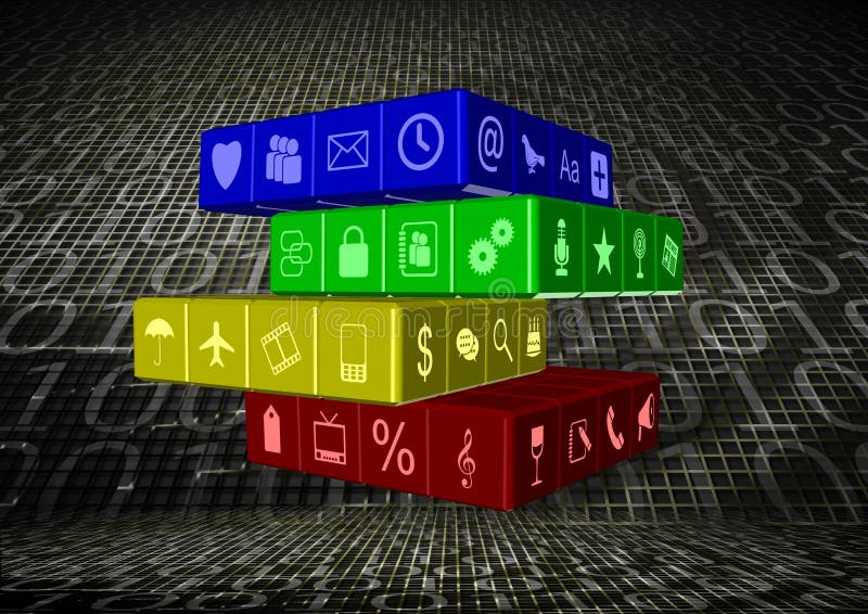 Applications informatiques illustration stock. Illustration du ...