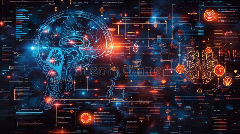 Applications of AI Infographic Stock Illustration - Illustration of ...