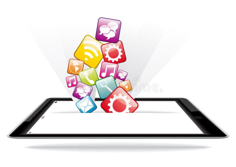 Applications and devices stock vector. Illustration of company - 29929641