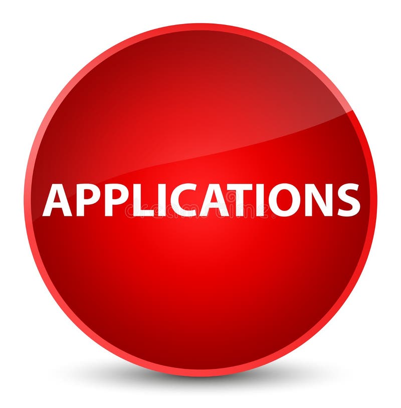 Applications Elegant Red Round Button Stock Illustration - Illustration ...