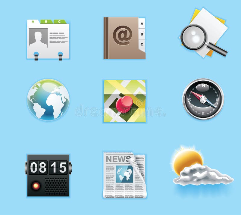Applications and Services Icons Stock Vector - Illustration of ...