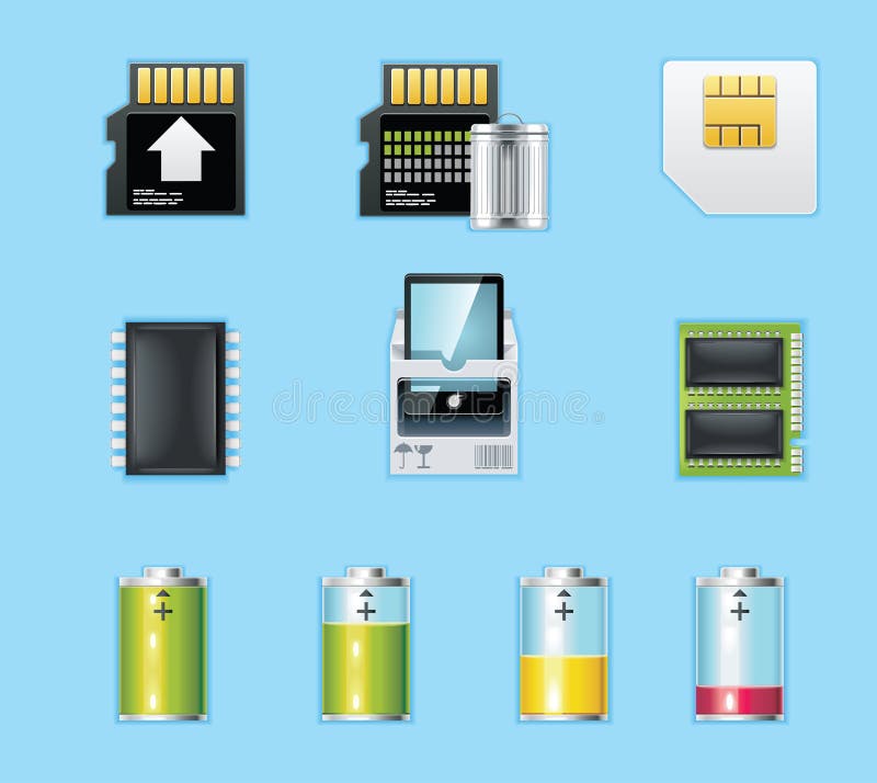 Applications and Services Icons Stock Vector - Illustration of mobile ...