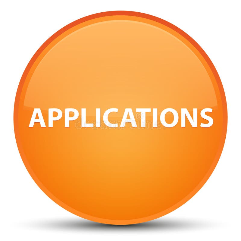 Applications Special Orange Round Button Stock Illustration ...
