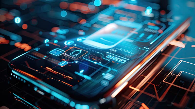 Applications Technology Presentation Template Stock Illustration ...