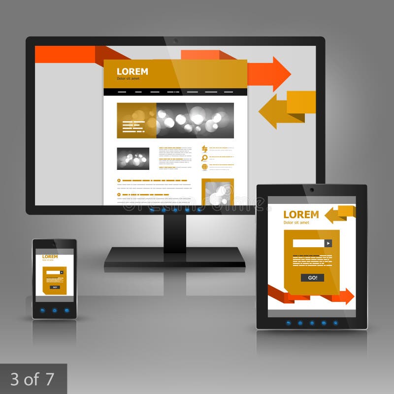 Applications Template Design Stock Vector - Illustration of internet ...