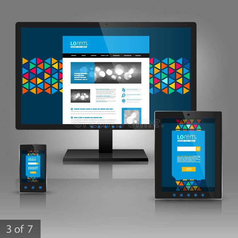 Applications Template Design Stock Vector - Illustration of internet ...