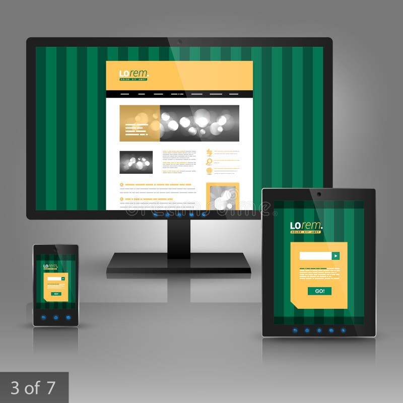 Applications Template Design Stock Vector - Illustration of green ...