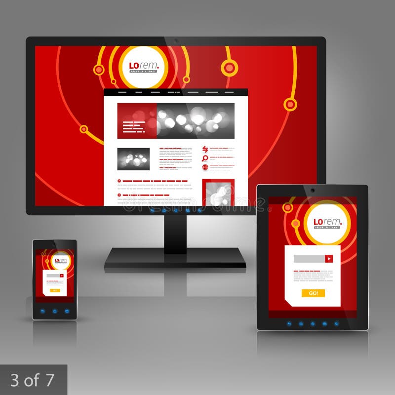 Applications Template Design Stock Vector - Illustration of page ...