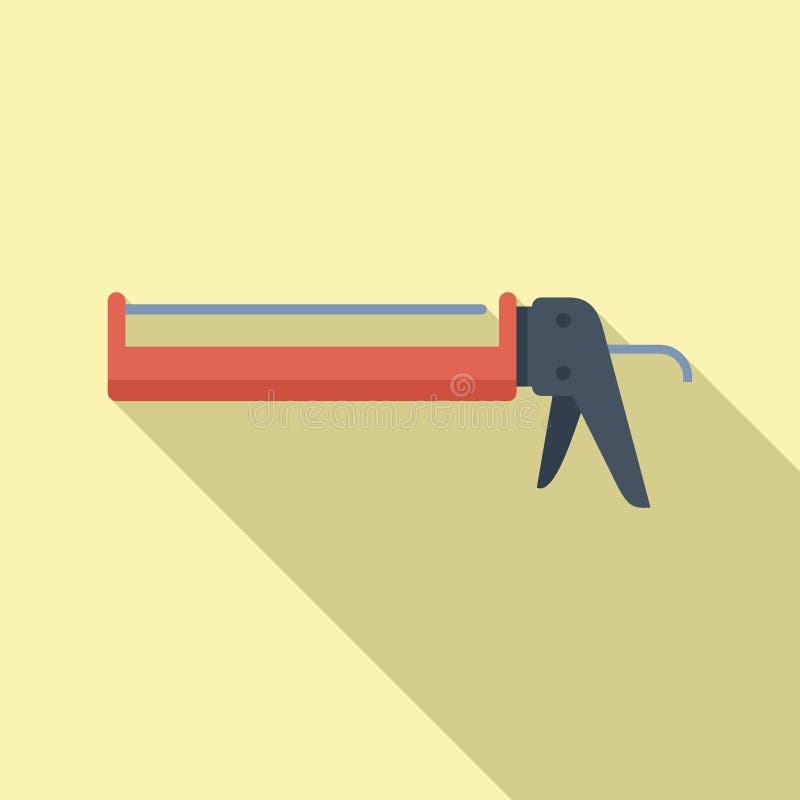 Applicator Gun Icon Flat Vector. Caulk Adhesive Stock Illustration ...