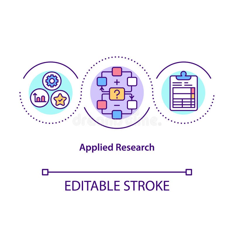 Applied Research Concept Icon Stock Vector - Illustration of test ...