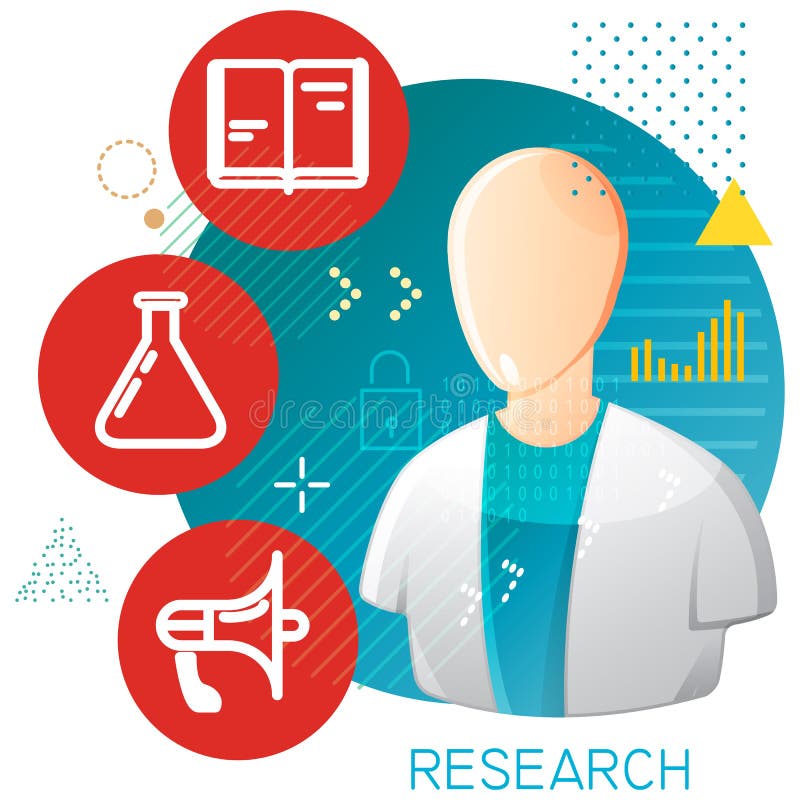 Applied Research Illustration Stock Vector - Illustration of experiment ...