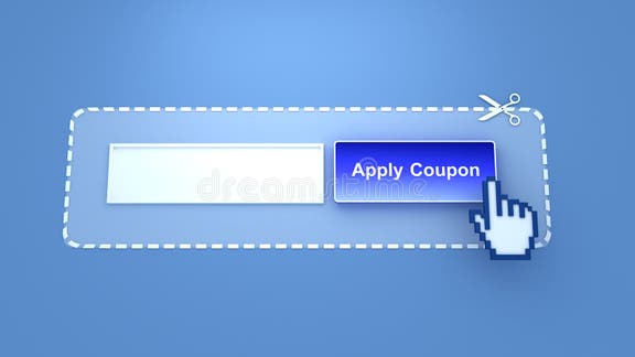 Apply Coupon stock illustration. Illustration of button - 33818273