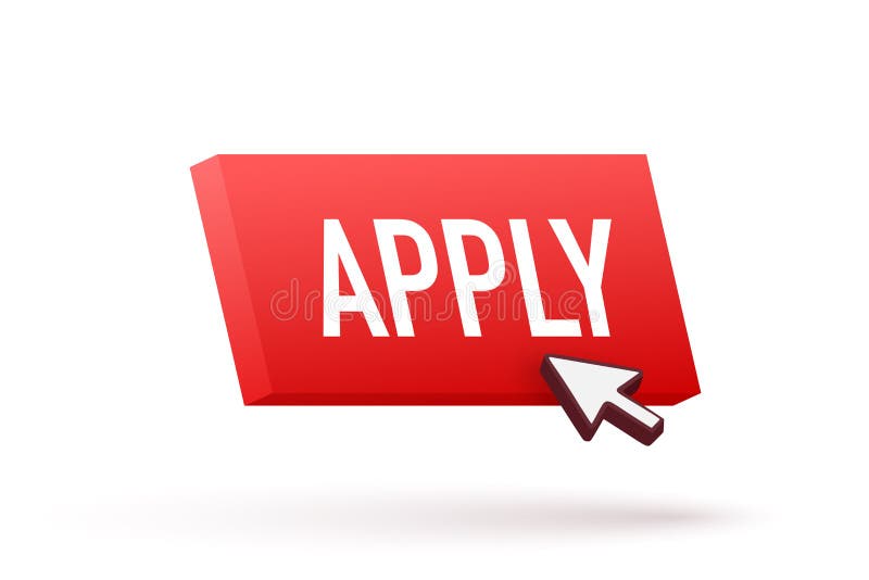 Apply with Cursor Button. Internet Icon. Pointer Click Icon. Vector ...