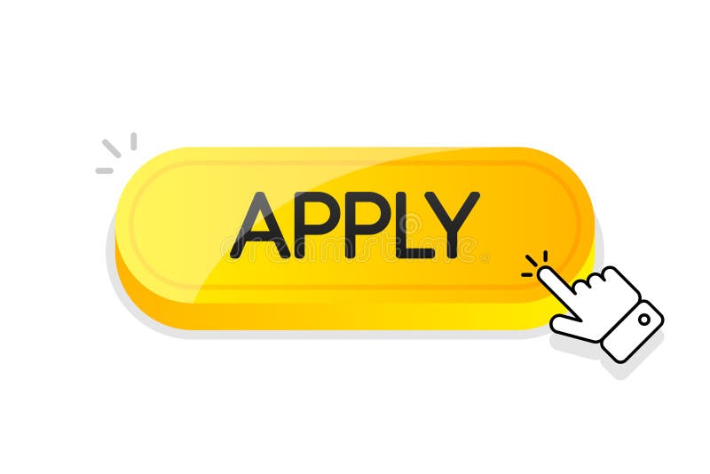 Apply 3d Button. Mouse Touched Button. Vector Illustration. Stock ...