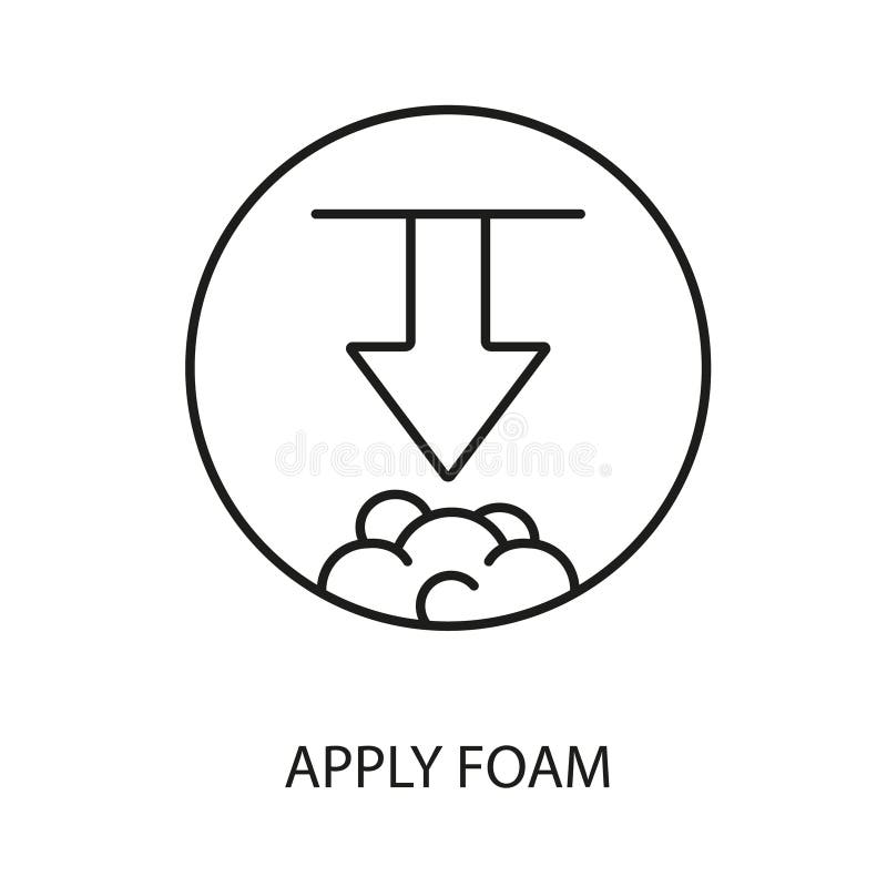 Apply Foam Line Icon Vector with Editable Stroke Stock Vector ...