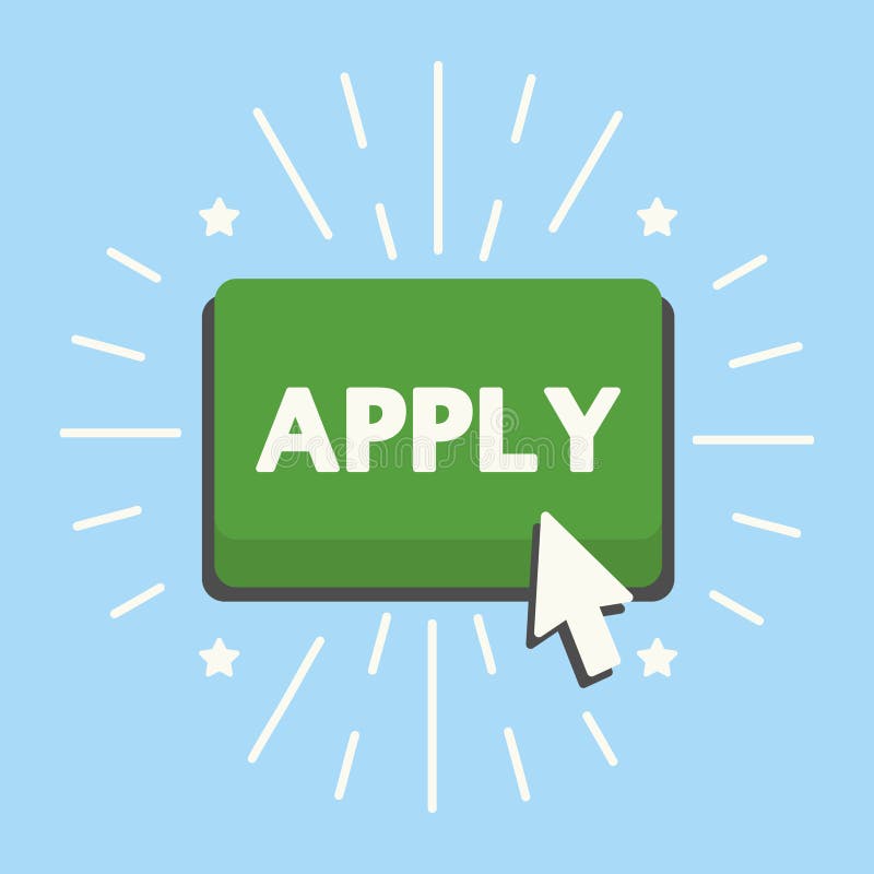 Apply Now Green Button with Arrow Cusor, Stock Vector Illustration ... Apply Now Green Button with Arrow Cusor, Stock Vector Illustration ...