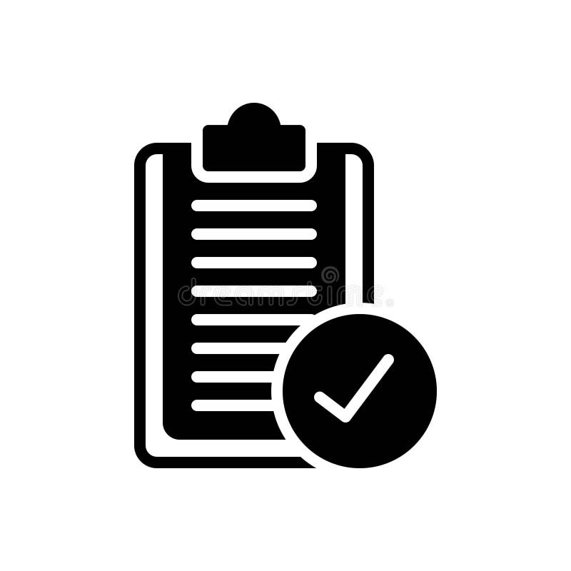 Black Solid Icon for Apply, Proceed and Form Stock Illustration ...