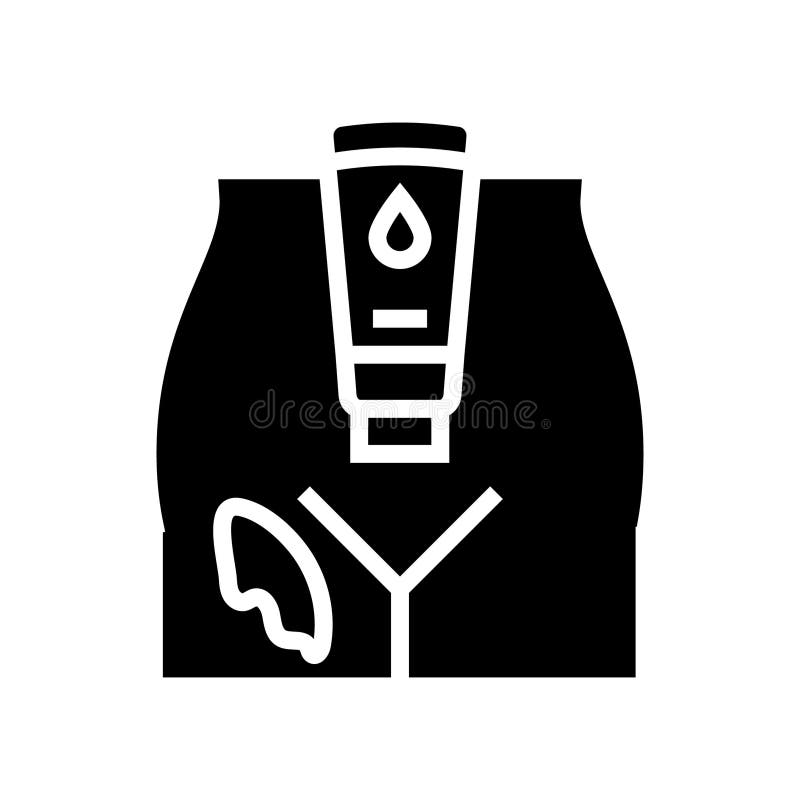 Apply Intimate Moisturizer Care Glyph Icon Vector Illustration Stock ...