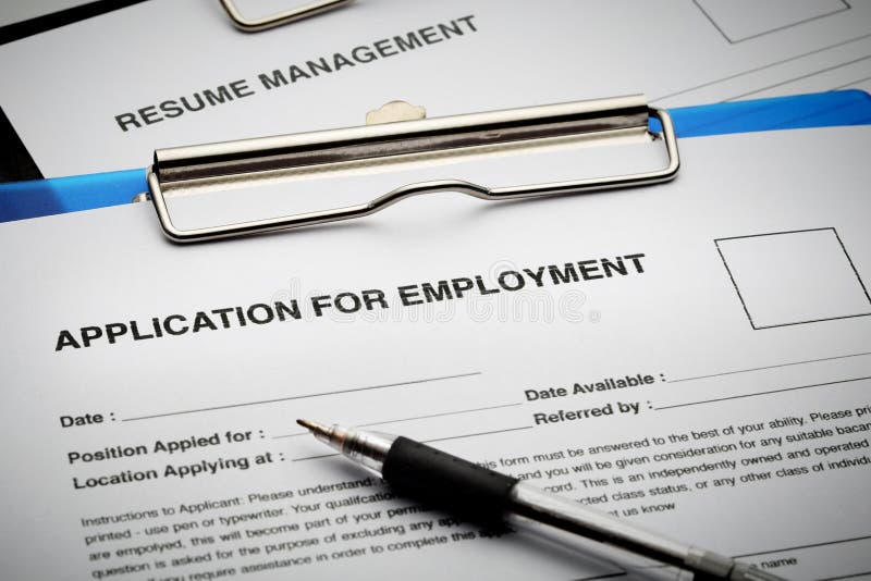 Apply for New Job by Application and Resume Document Stock Image ...