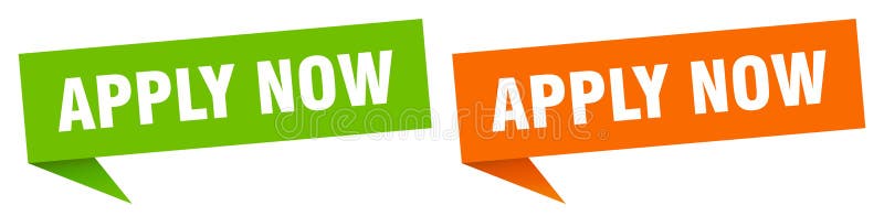 Apply Now Banner. Apply Now Speech Bubble Label Set Stock Vector ...