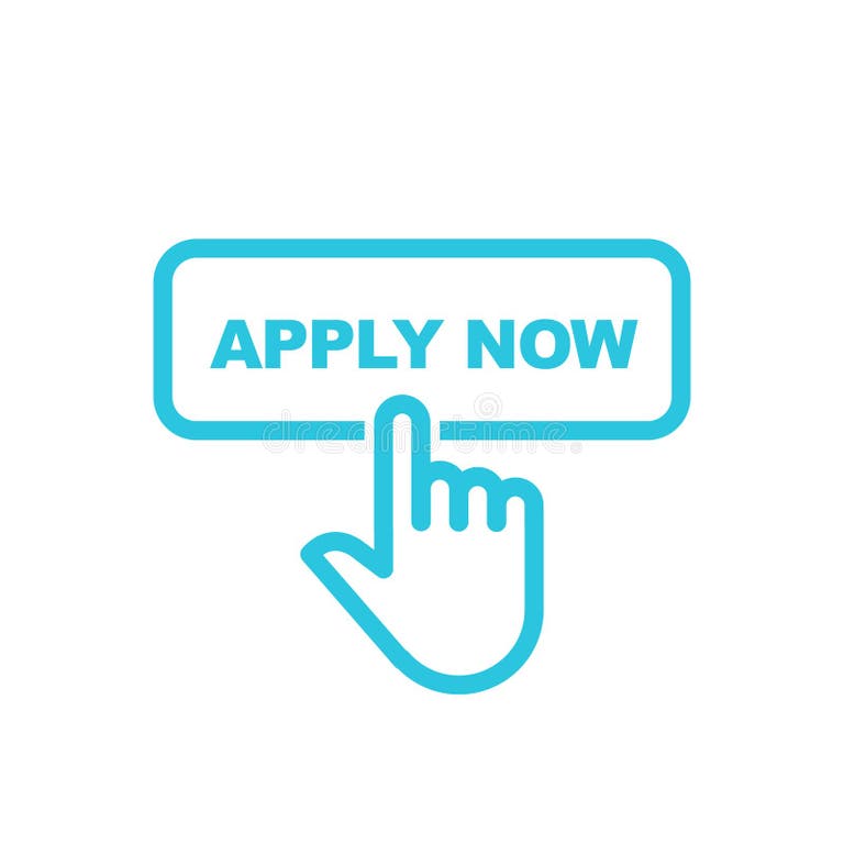 Apply Now Button Icon. from Blue Icon Set Stock Vector - Illustration ...