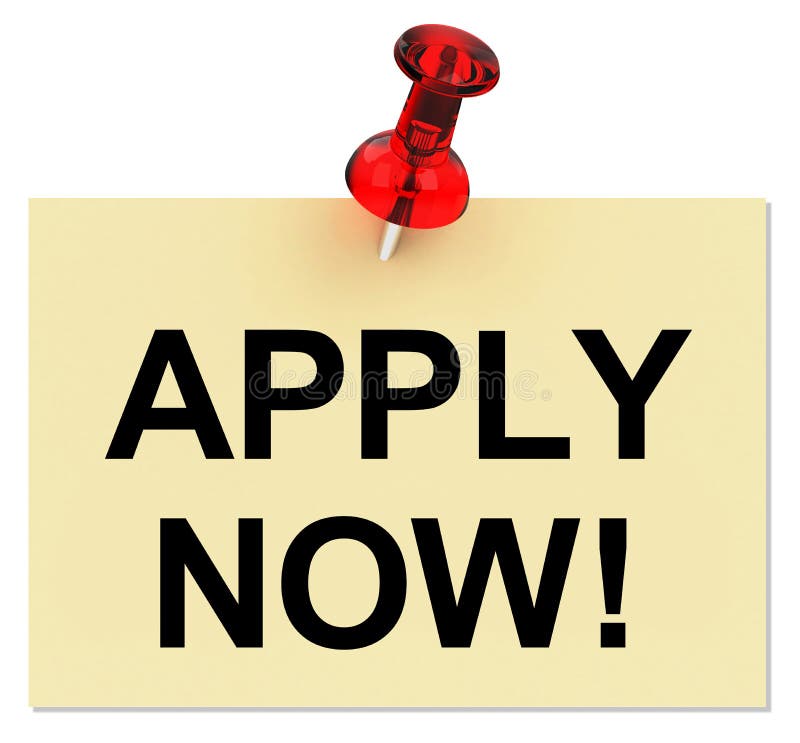 3d Generated Picture of an Apply Now! Sign Stock Illustration ...