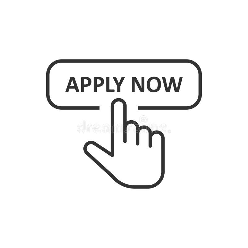 Apply now stock vector. Illustration of green, blank - 17294883