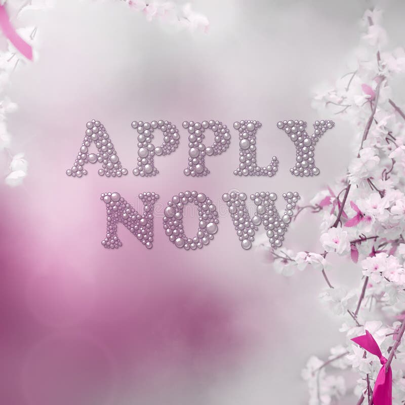 APPLY NOW Message on Pink Background Stock Photo - Image of knowledge ...