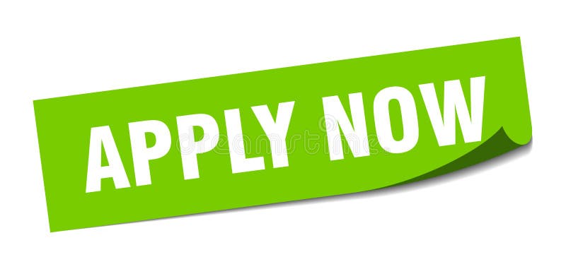 Apply Now Sticker. Square Isolated Label Sign. Peeler Stock Vector ...