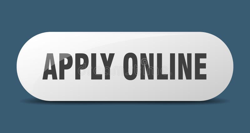 Apply Online Button. Sticker. Banner. Rounded Glass Sign Stock Vector ...