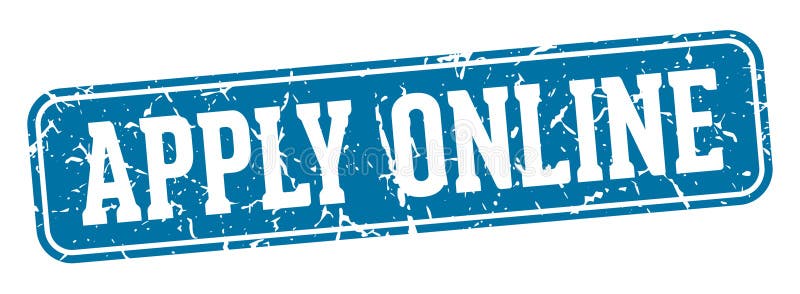 Apply Online Rectangular Sign. Apply Online Stamp Stock Vector ...