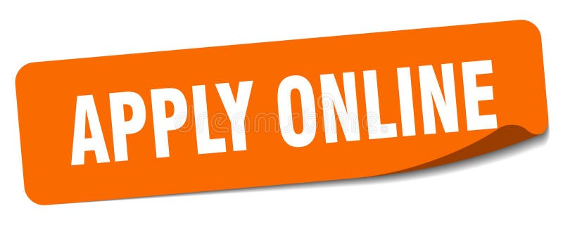 Apply Online Sticker. Apply Online Label Stock Vector - Illustration of ...