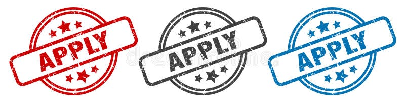 Apply now stamp stock illustration. Illustration of online - 22370128