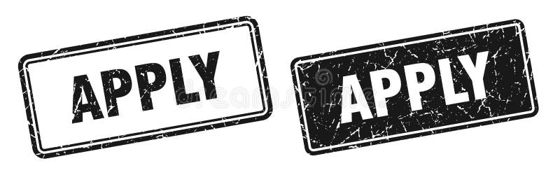 Apply Stamp Set. Apply Square Grunge Sign Stock Vector - Illustration ...
