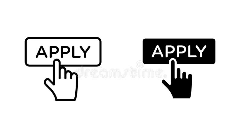 Apply vecor icon set stock vector. Illustration of click - 340577609