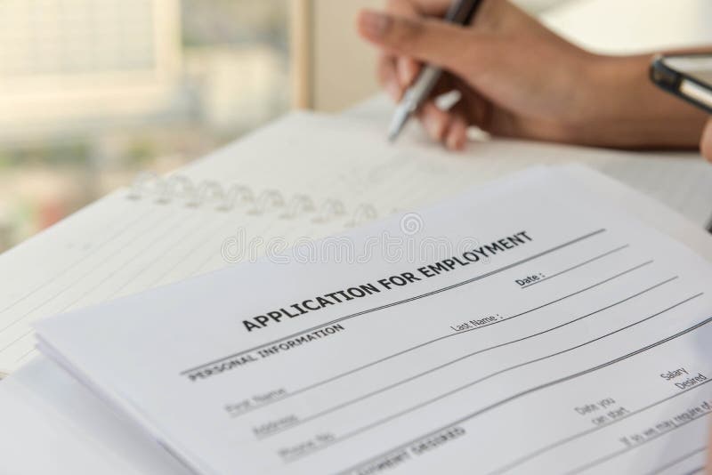 Applying the Application Form Stock Image - Image of closeup, choosing ...