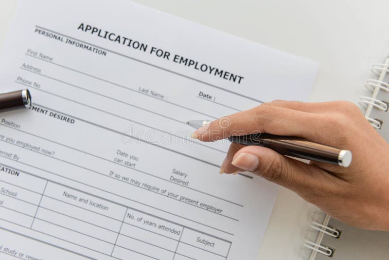 Applying the Application Form Stock Photo - Image of answer, human ...