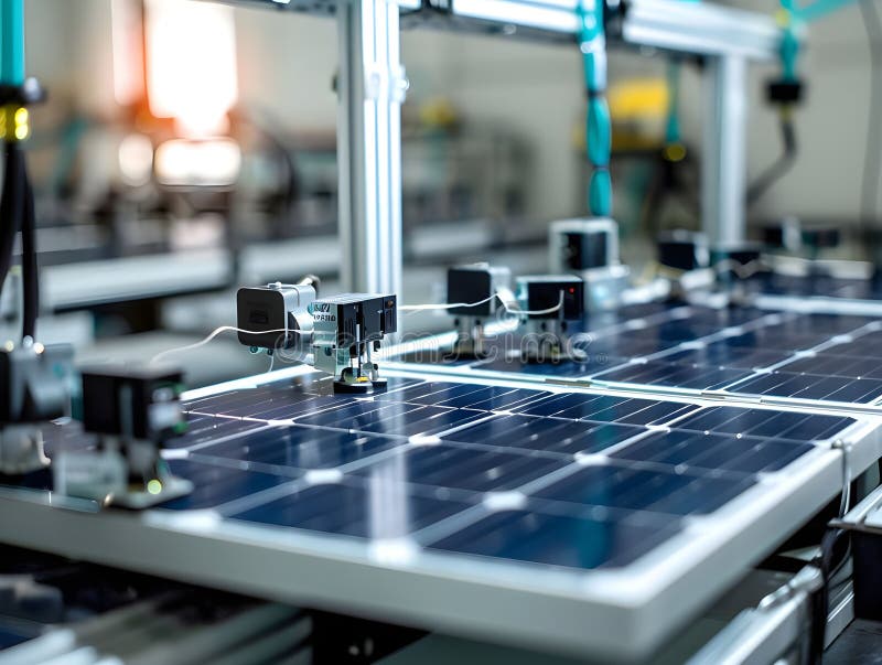 Applying Conductive Adhesive To Bond Components in the Solar Panel ...