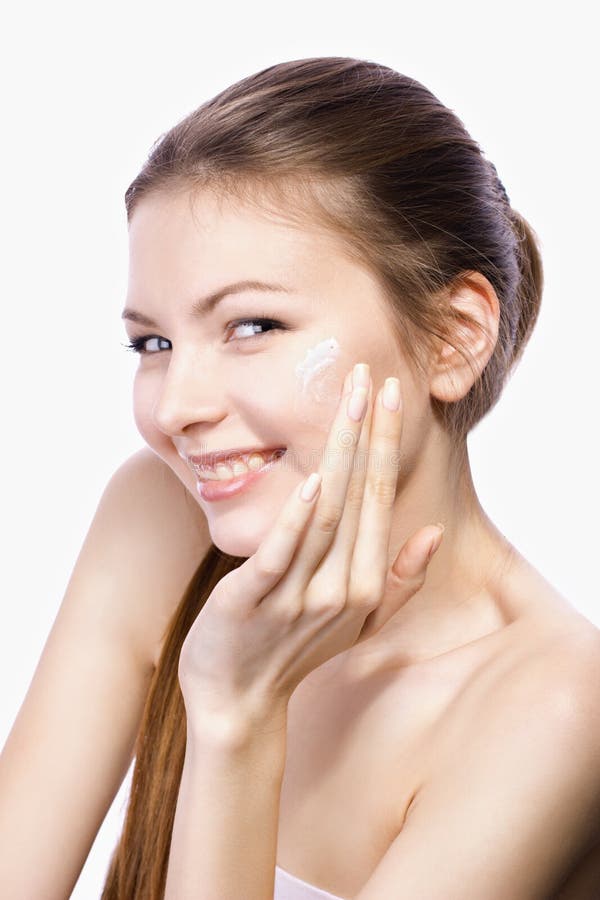 Cream on face stock image. Image of moisturiser, face - 11648643
